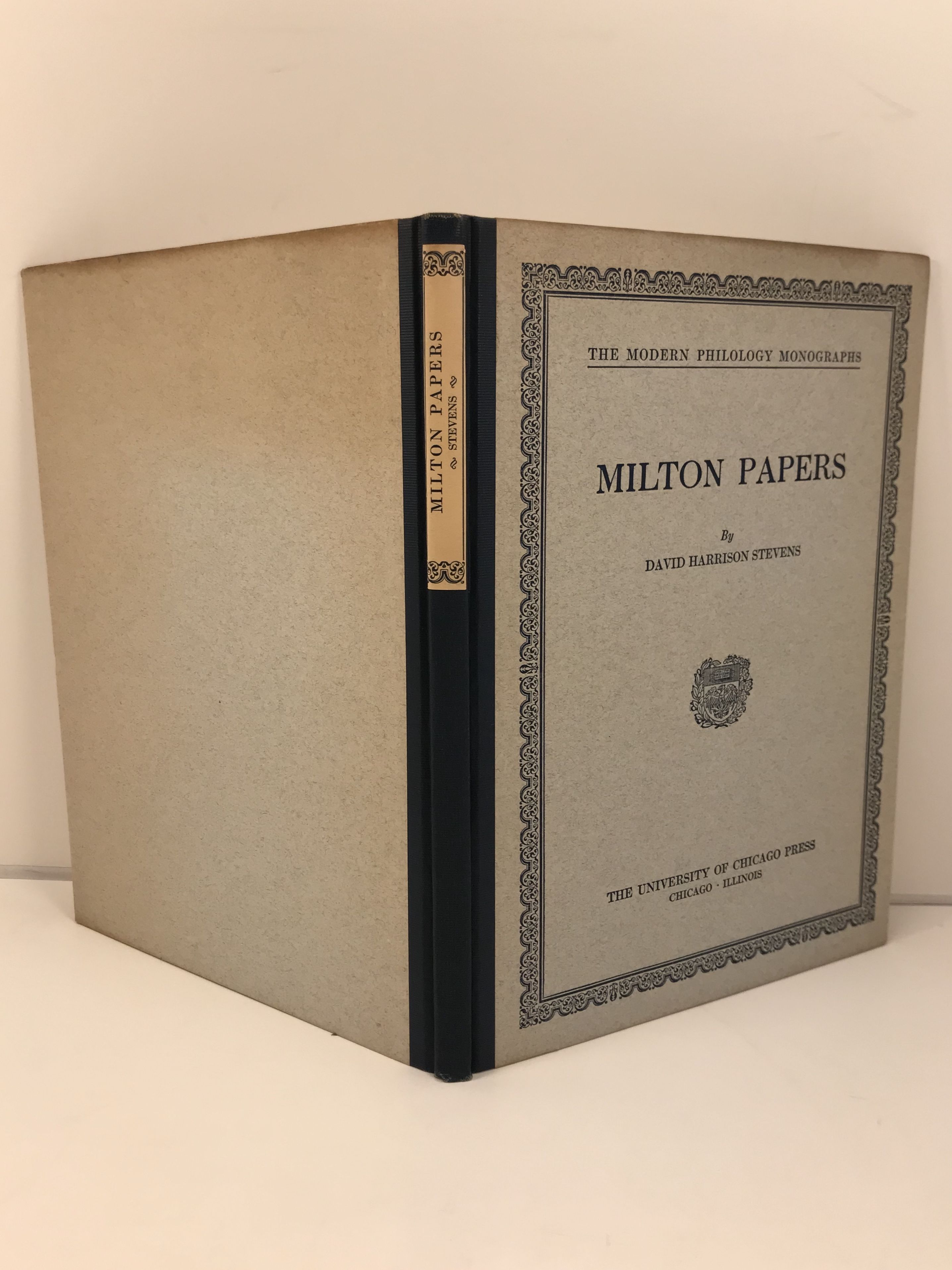 Milton Papers by Stevens, David H: Very good Hardcover (1927) First ...