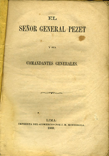 El Señor General Pezet y sus Comandantes Generales by [Chavez Quiros ...