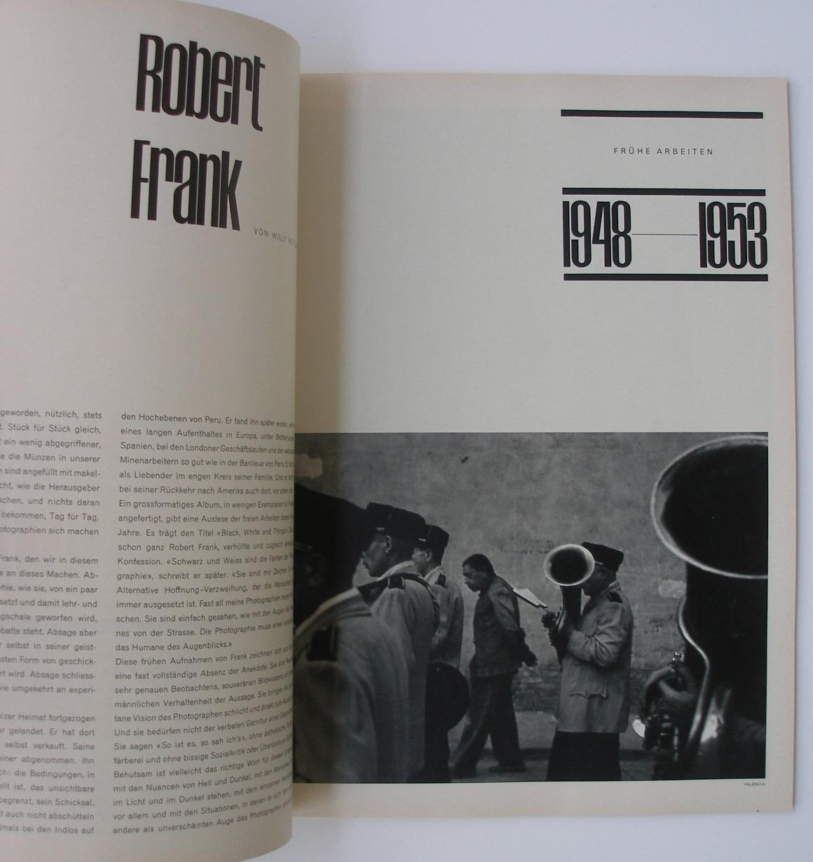 Du 22:1 No. 251 (January, 1962): Der Photograph Robert Frank by FRANK ...