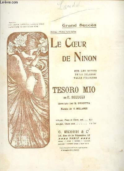 LE COEUR DE NINON SUR LES MOTIFS DE LA CELEBRE VALSE ITALIENNE "TRESOR ...