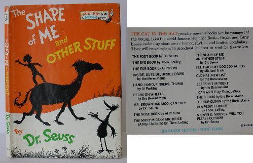 The Shape of Me and Other Stuff by Dr. Seuss: Fine Hardcover (1973) 1st ...