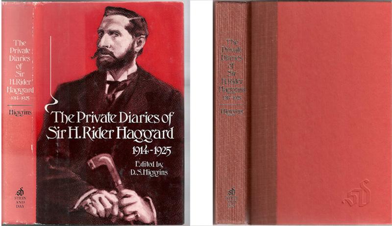 Private Diaries of Sir H. Rider Haggard. 1914-1925 by HIGGINS, D. S ...