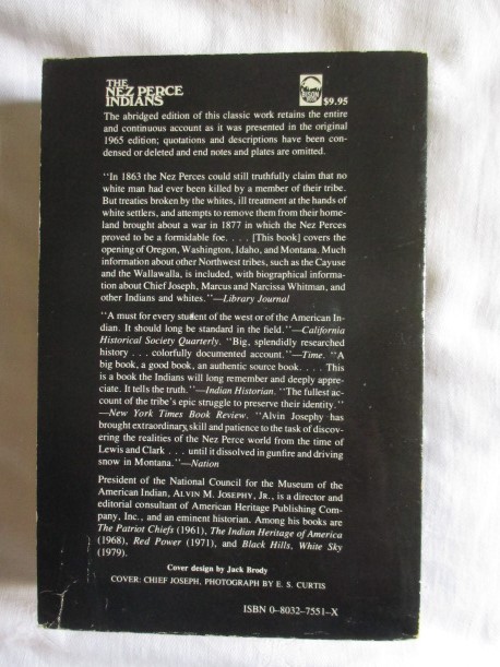 The Nez Perce Indians and the Opening of the Northwest by Josephy ...