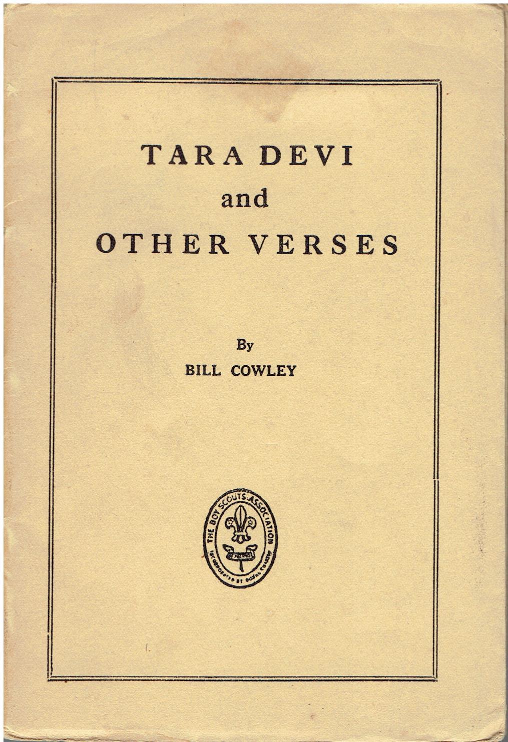 Tara Devi and Other Verses by Collected by Bill Cowley: Very Good Soft ...