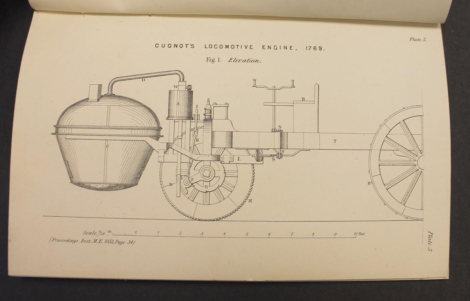 Description of Cugnot's original invention of the Locomotive Steam ...