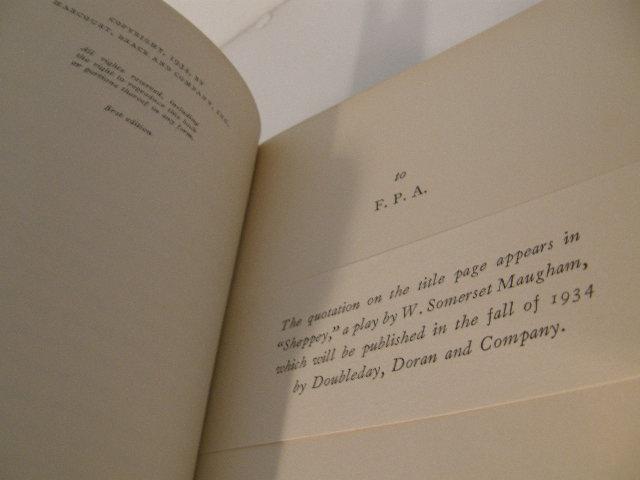 Appointment in Samarra by O'Hara, John: Fine Hardcover (1934) 1st ...