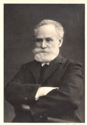 Photograph of Pavlov with clenched arms. 30x20 inside a trim of 45x29cm ...