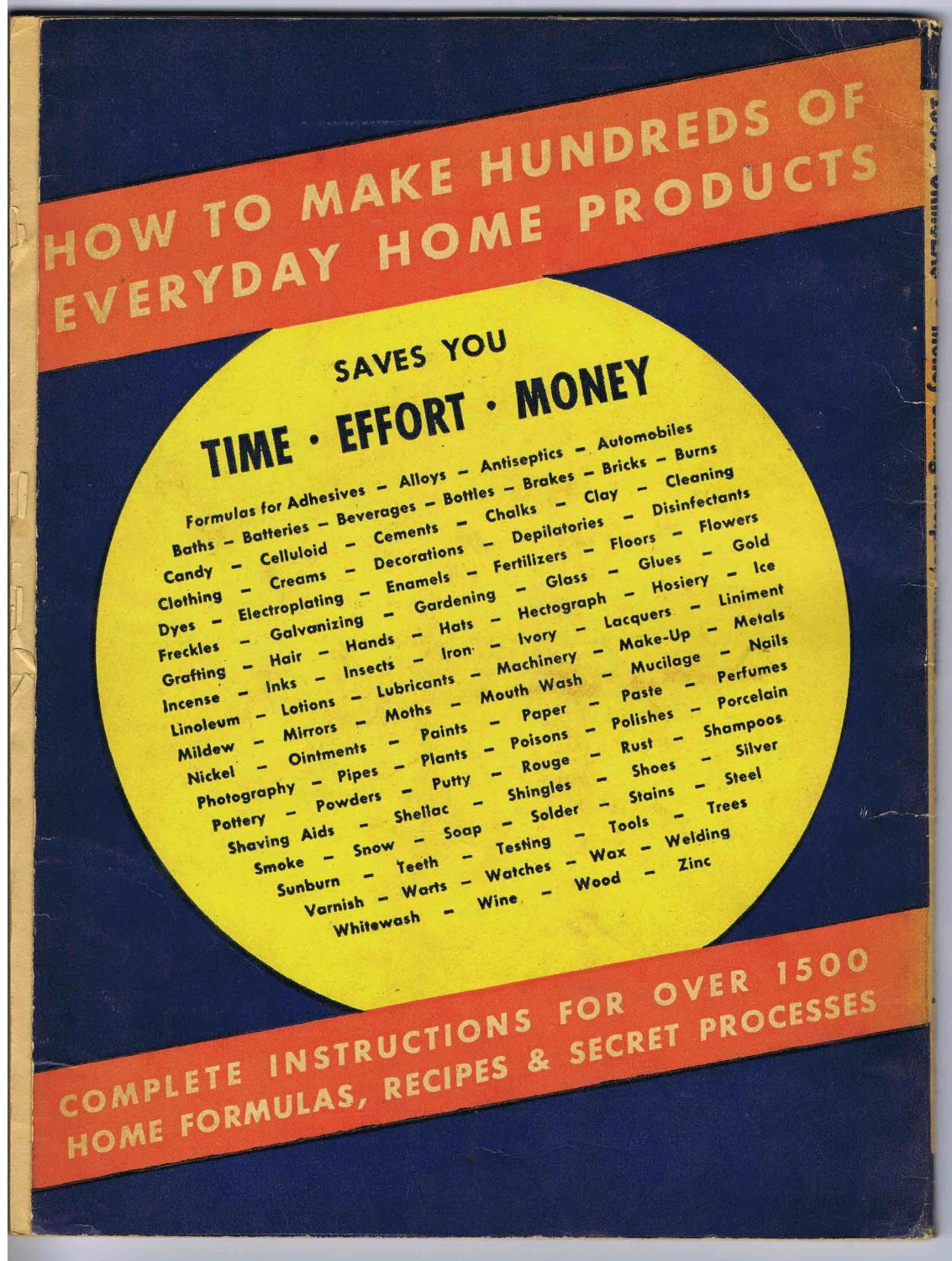 1500 FORMULAS: A complete How-to-do-it POPULAR SCIENCE Handbook - 15th ...