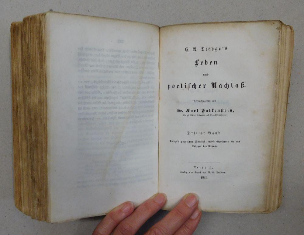 Leben und poetischer Nachlaß. Hrsg. von Karl Falkenstein. 3 Teile (von ...