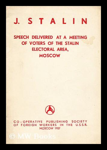 Speech delivered at a meeting of voters of the stalin electoral area ...