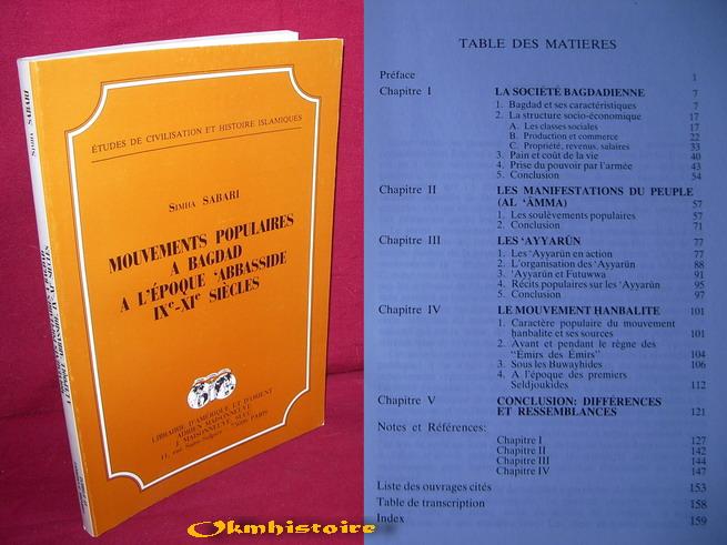 Mouvements populaires a Bagdad a l'époque 'Abbasside : IXe-XIe siècles ...