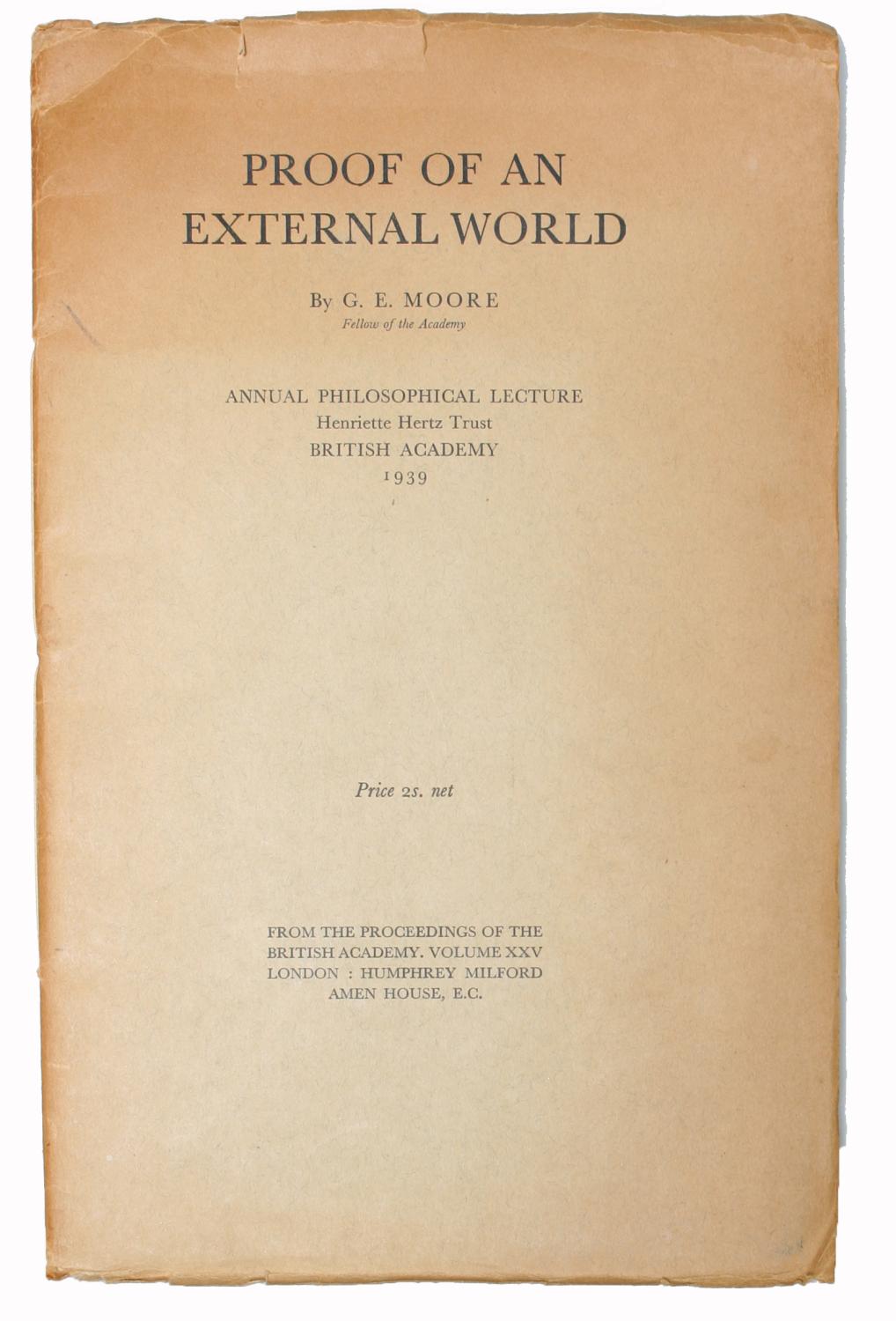 Proof of an External World. Annual Philosophical Lecture Henriette ...