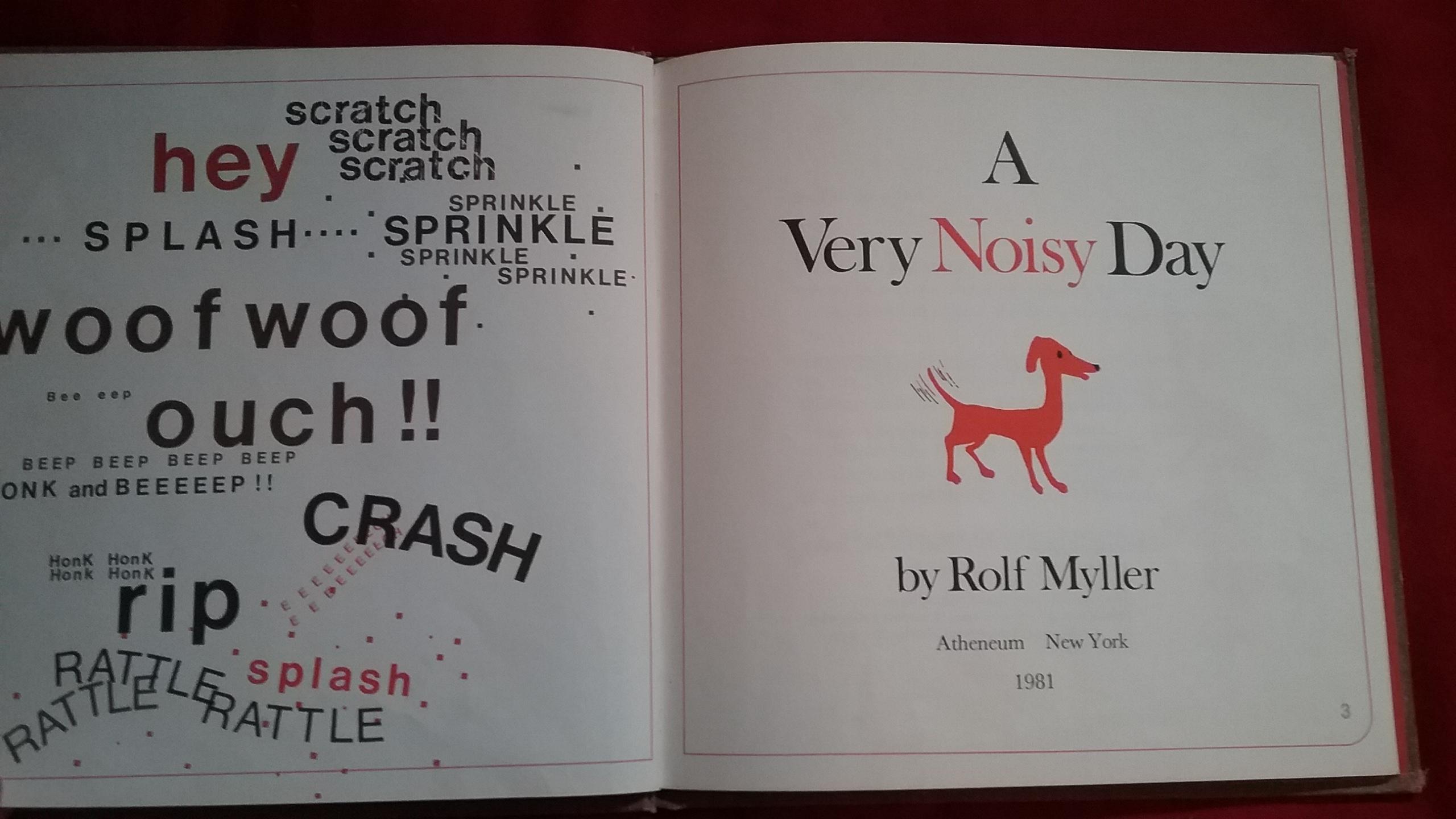 A VERY NOISY DAY de Myller, Rolf: Good Hardcover (1981) First Edition ...