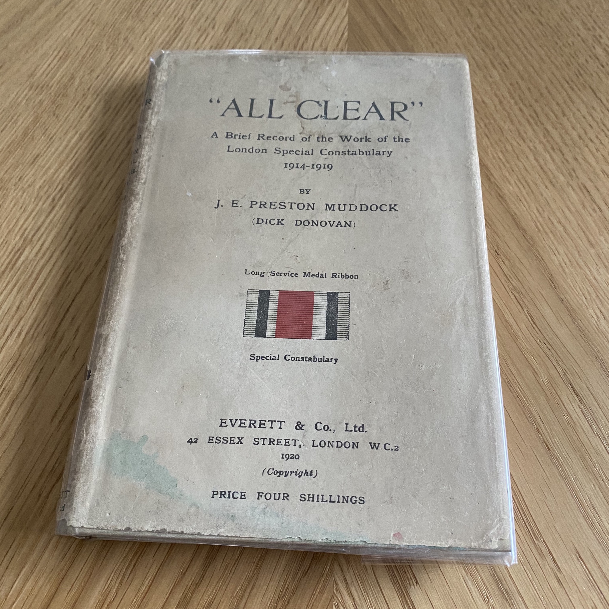 ALL CLEAR by DONOVAN DICK AS J E PRESTON MUDDOCK: Hard Cover (1920 ...