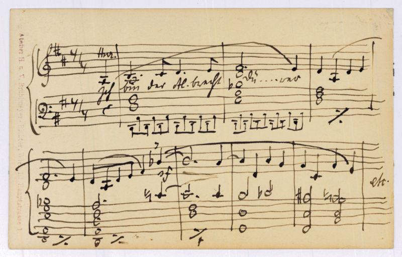 Eigenh. musikalisches Albumblatt mit U. von Bittner, Julius, Komponist ...