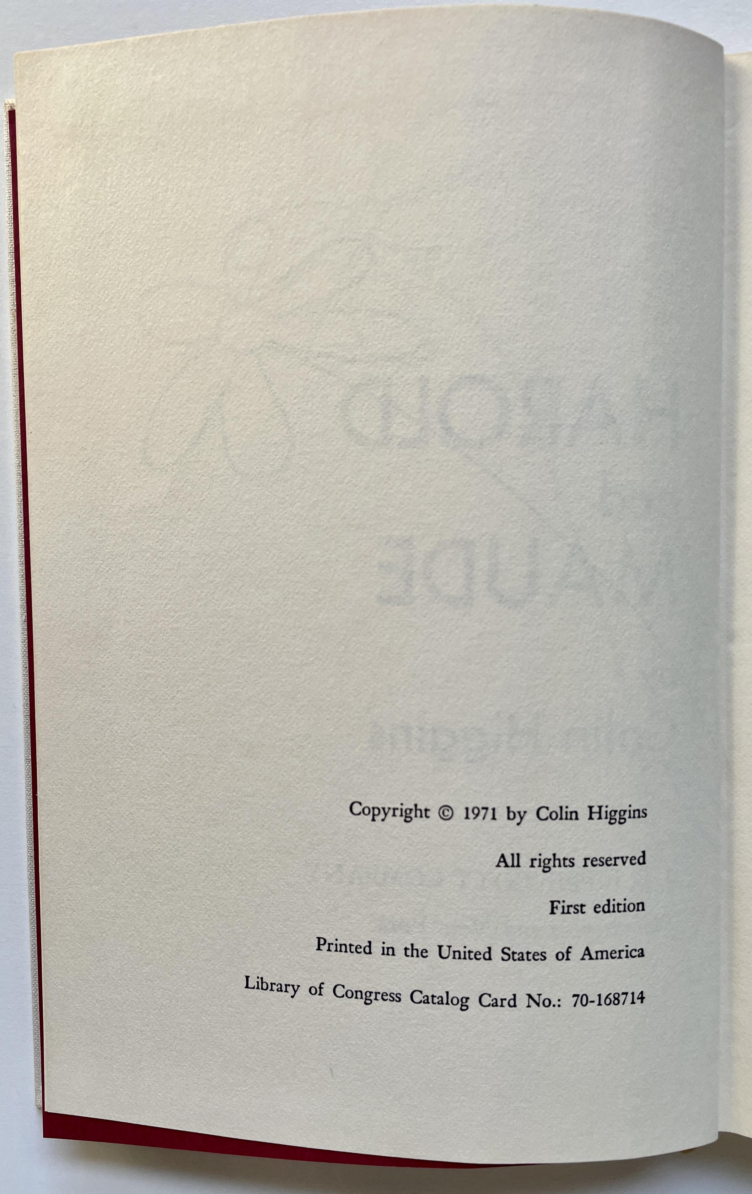 Harold and Maude by Higgins, Colin: Very Good Hardcover (1971) 1st ...