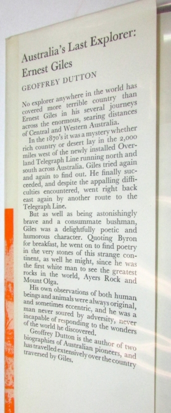 Australia's Last Explorer: Ernest Giles. de SOUTH PACIFIC). DUTTON ...