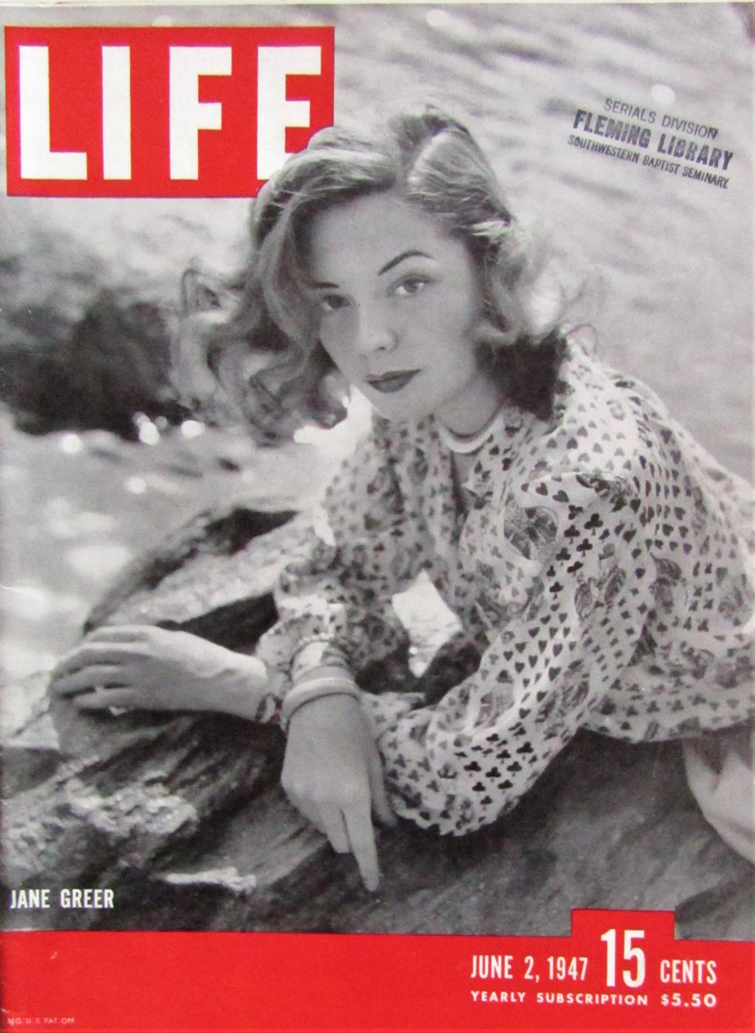 Life Magazine June 2, 1947 -- Cover: Jane Greer: Very Good Magazine ...