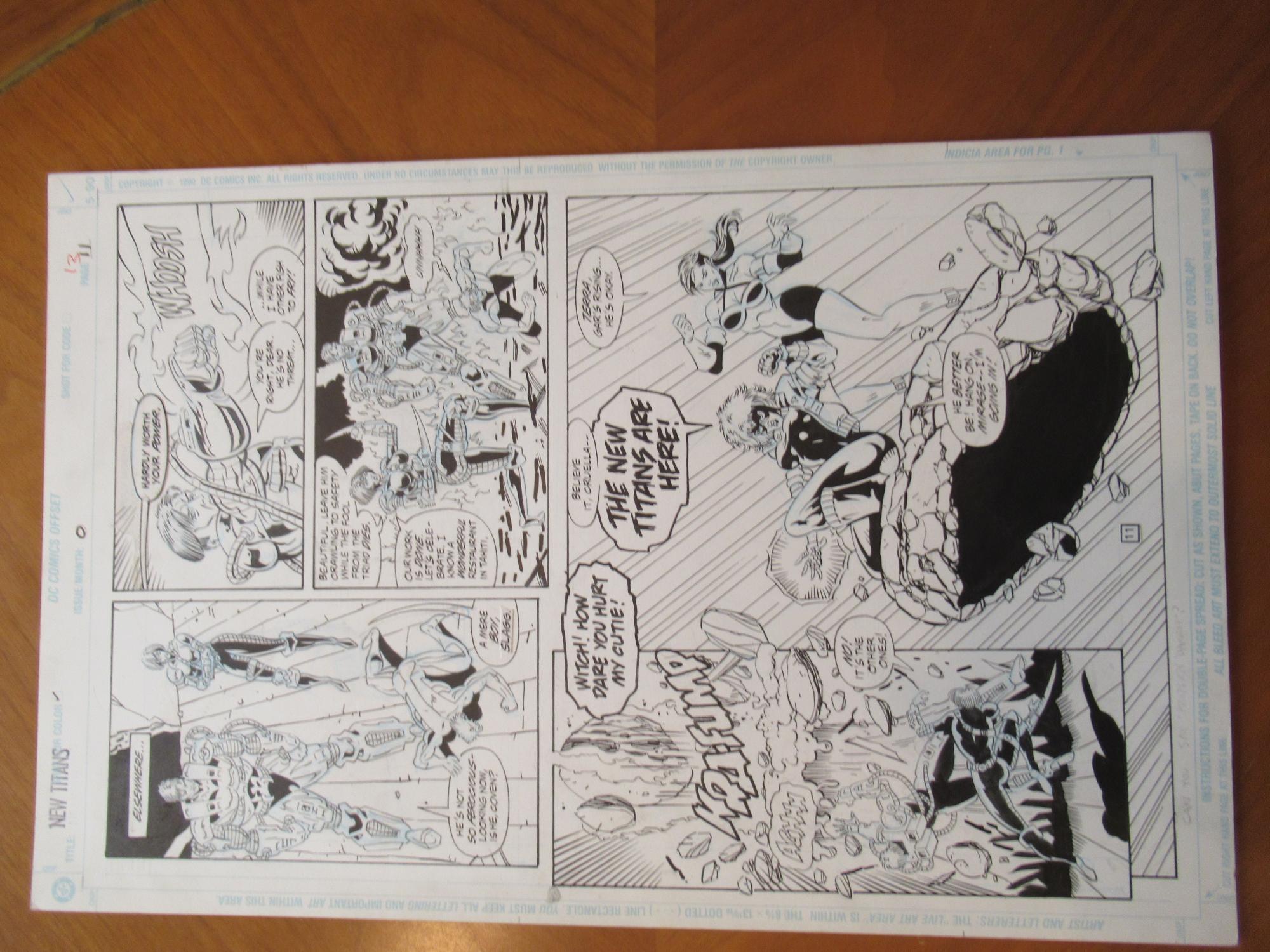 Original Comic Art "New Titans Issue 0", Offset: (1994) Original Comic ...