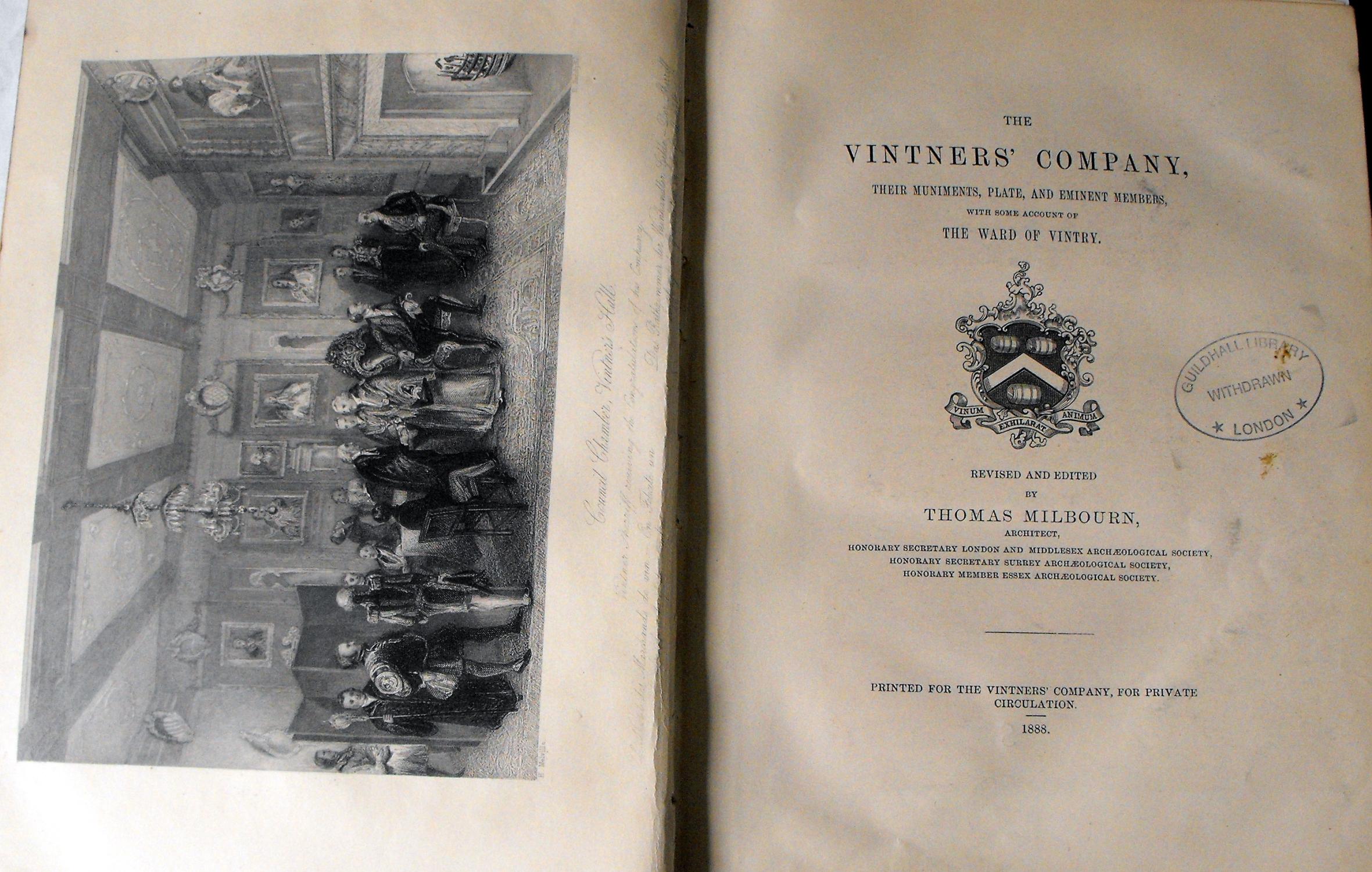 The Vintner's Company, Their Muniments, Plate, and eminent Members ...
