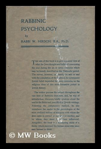 Rabbinic psychology : beliefs about the soul in Rabbinic literature of ...