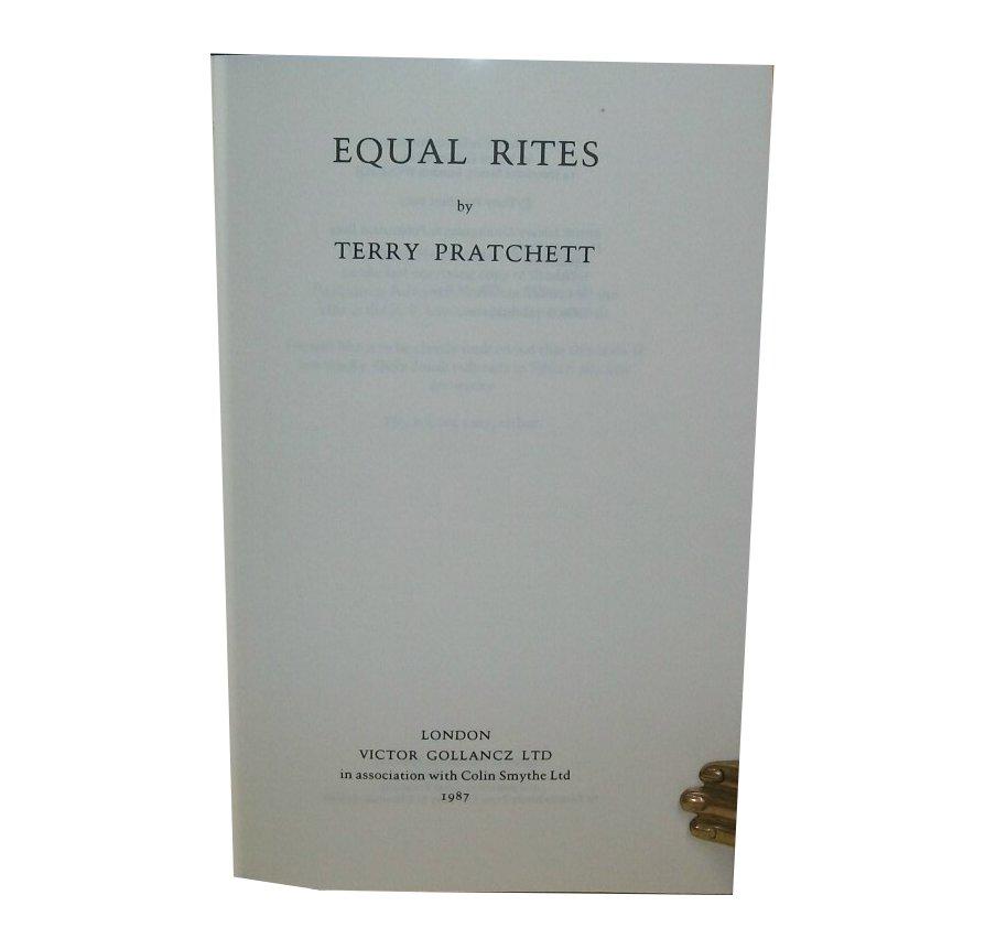 Equal Rites by Pratchett, Terry: Very Good+ Hardback (1987) First ...