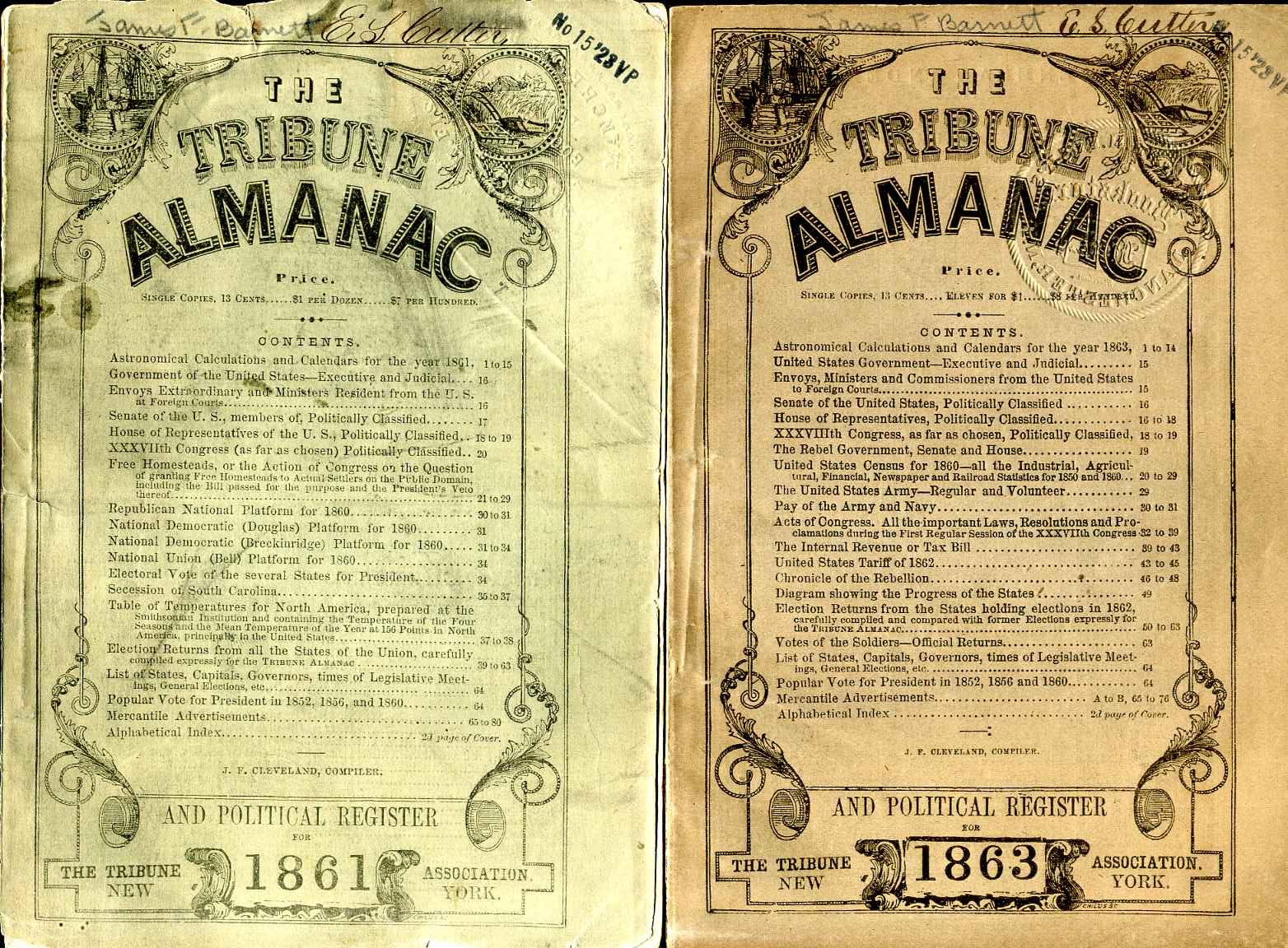 Tribune Almanac and Political Register, The. by Cleveland, John F ...