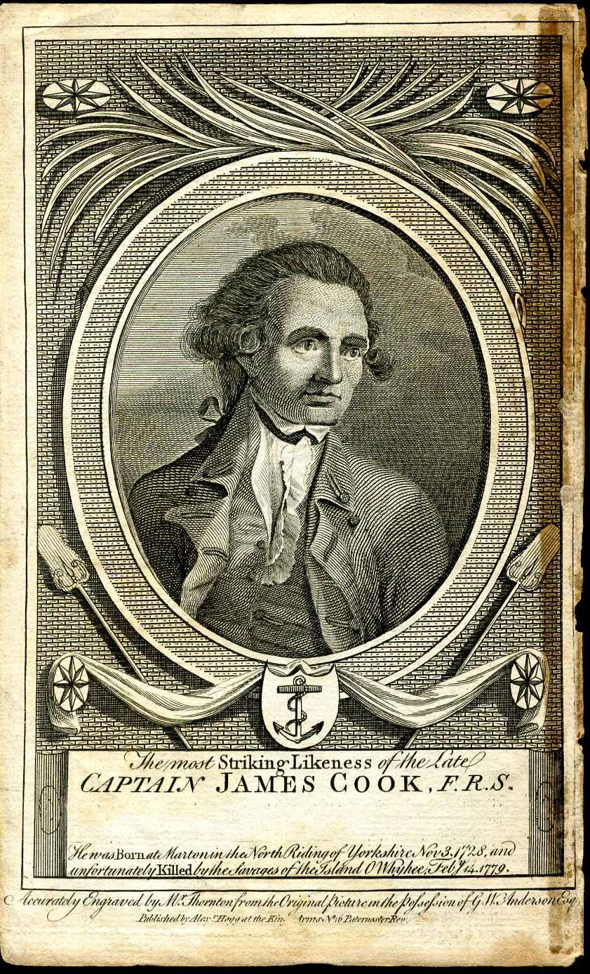 Most striking likeness of the late Captain James Cook. by Hogg ...