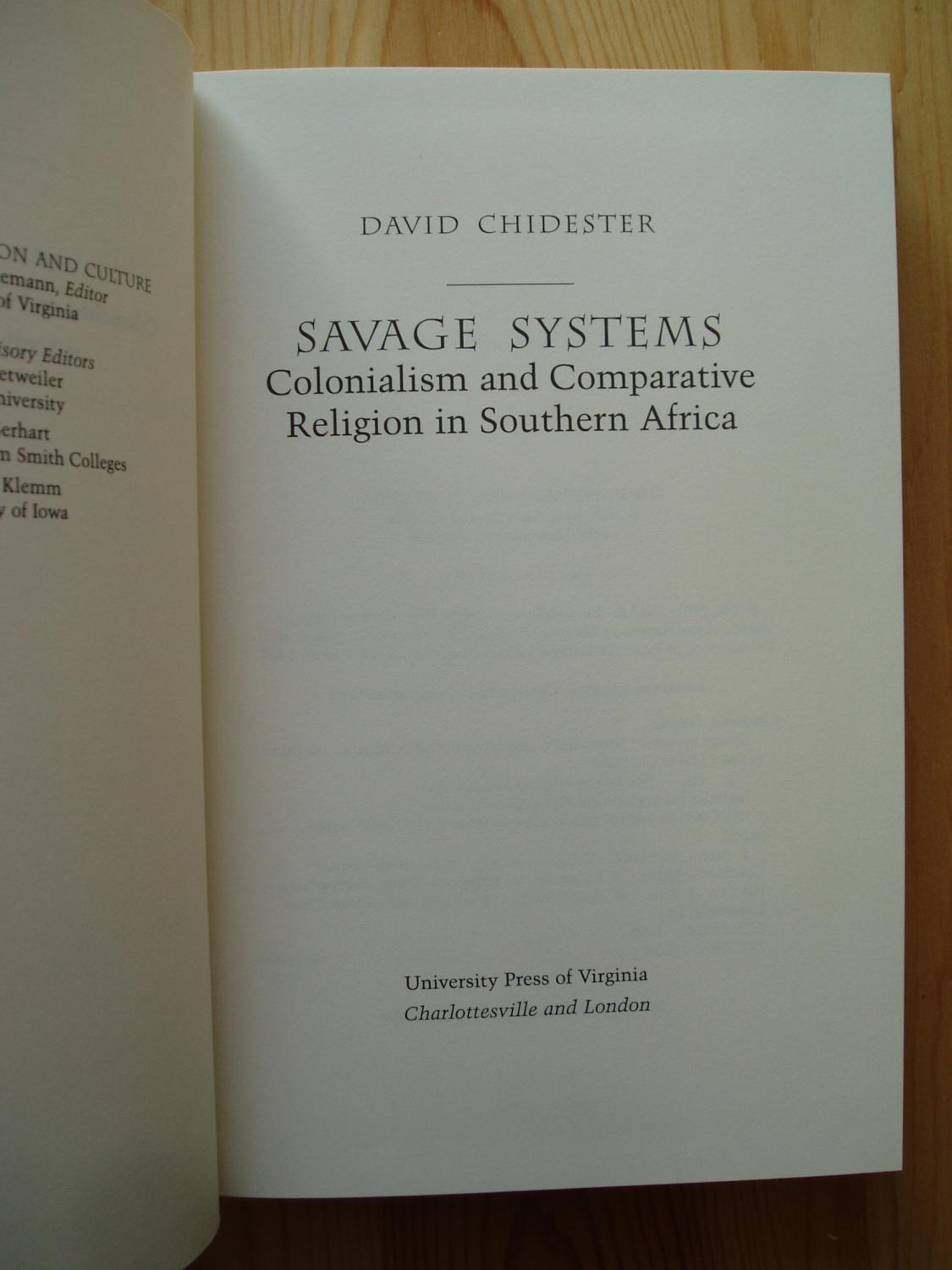 Savage Systems : Colonialism and Comparative Religion in Southern ...