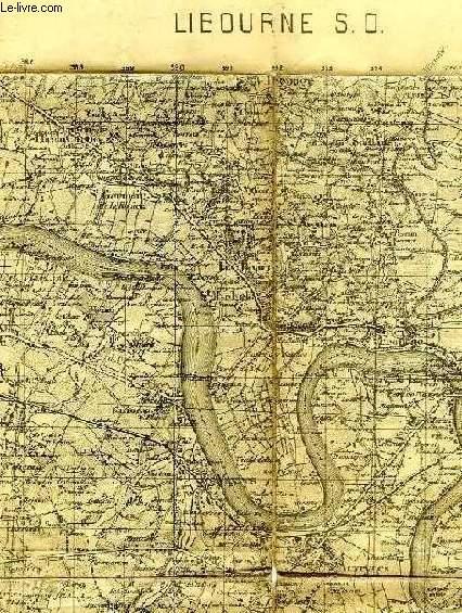 CARTE D'ETAT MAJOR, LIBOURNE S.O. (181) by COLLECTIF: (1932) Map | Le-Livre