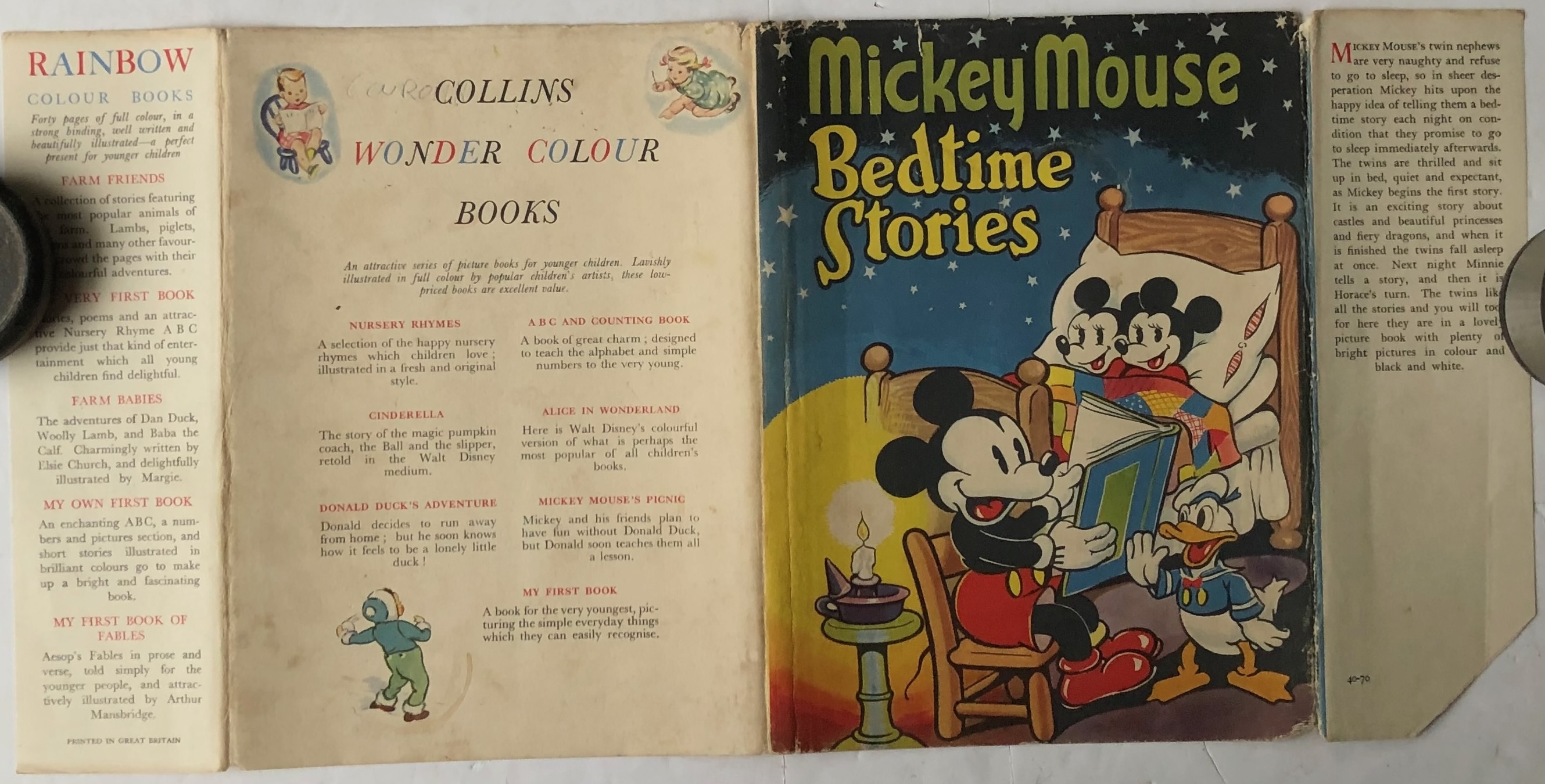 Mickey Mouse Bedtime Stories by Disney, Walt: Near Fine Hardcover (1924 ...