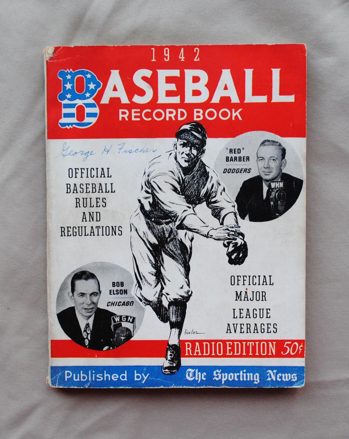 1942 BASEBALL RECORD BOOK RADIO EDITION by Spink, J.g. Taylor: Good ...