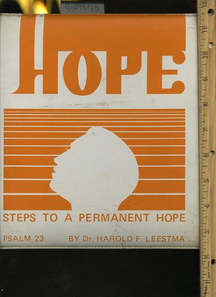 Hope : Steps to a Permanent Hope : Psalm 23 [ a Series of Messages and ...