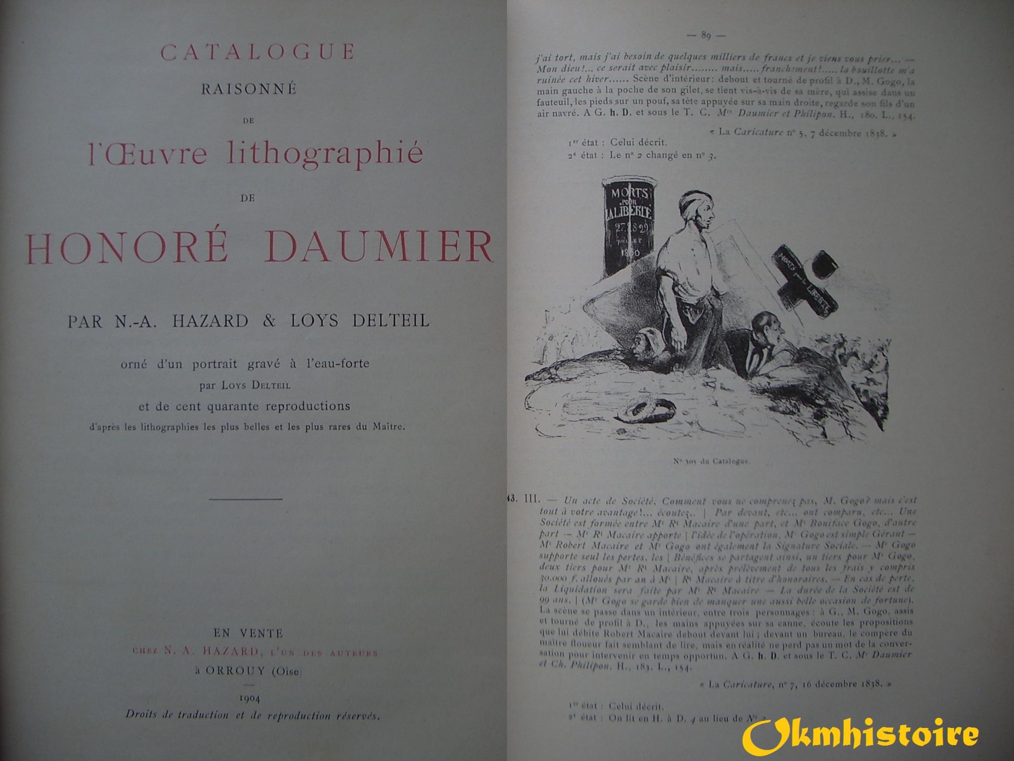 Catalogue Raisonné de l'oeuvre lithographié de Honoré Daumier by HAZARD ...