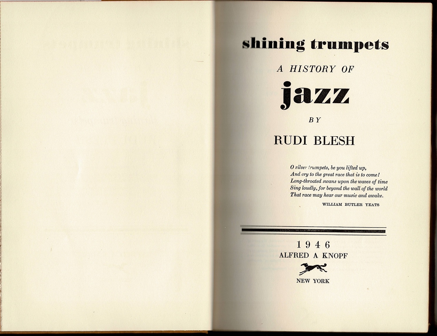 Shining Trumpets: A History of Jazz by Rudi Blesh (1899-1985): Very ...