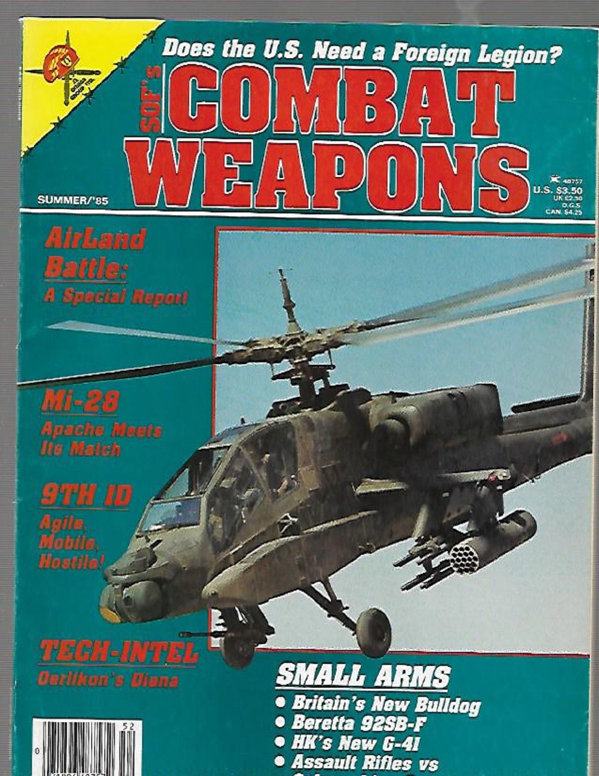 SOF's Combat Weapons Summer 1985 by Brown, Robert K. (editor): VG ...