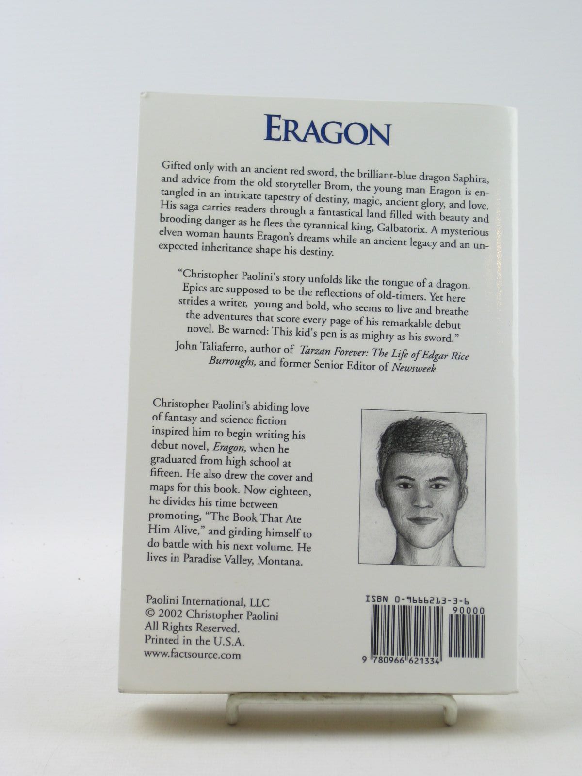 ERAGON by Paolini, Christopher: Very Good Softcover (2002) First ...