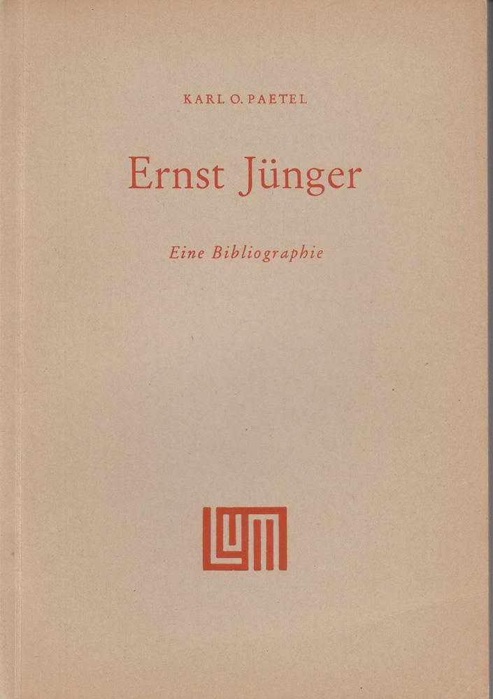 Ernst Jünger Eine Bibliographie von PAETEL, Karl O.:: Orig.-Kart., 8 ...