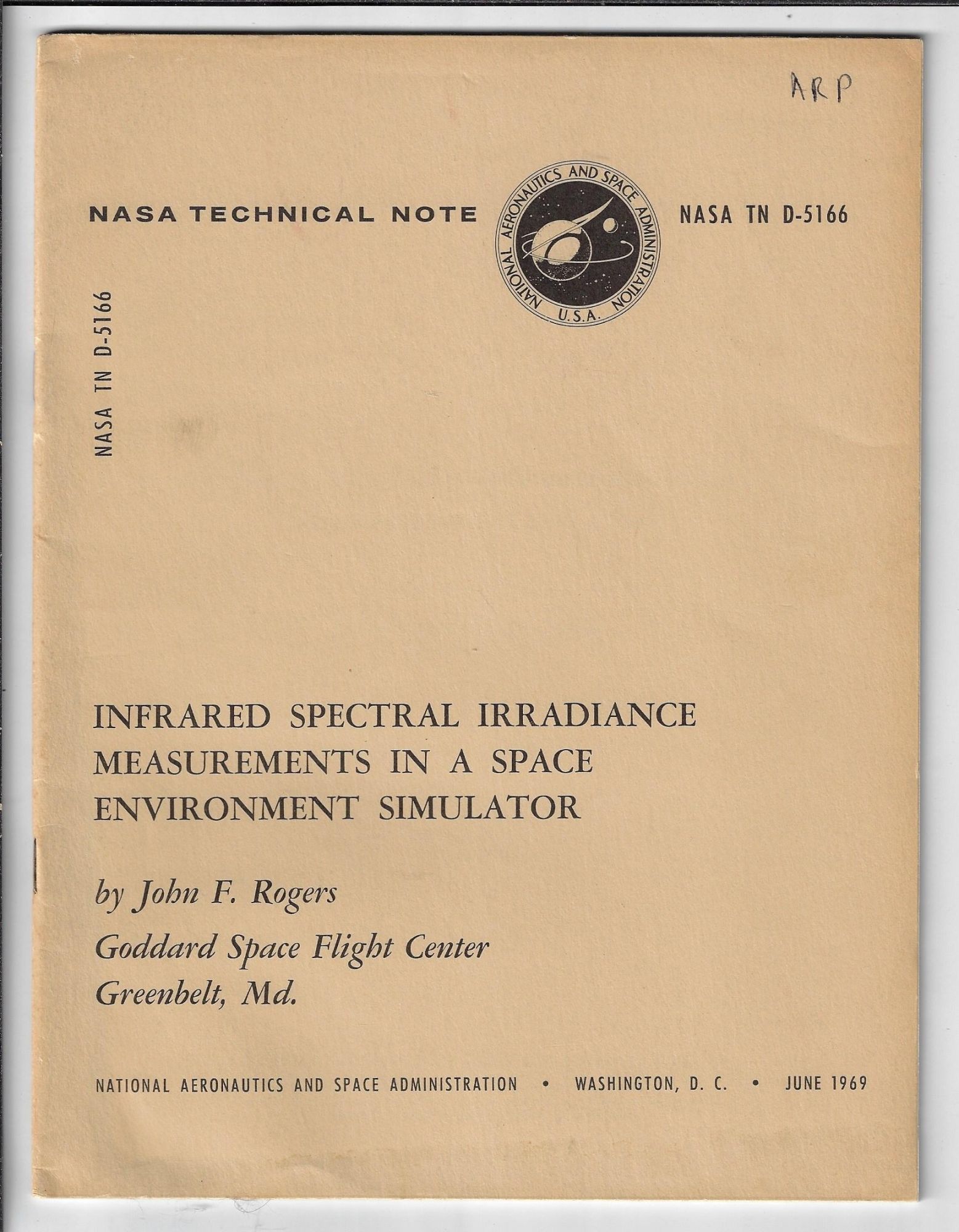 Infrared Spectral Irradiance Measurements in a Space Environment ...