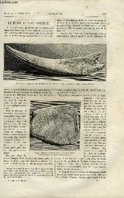 La nature n° 61 - Le musée de Saint Germain par Jacques Bertillon ...