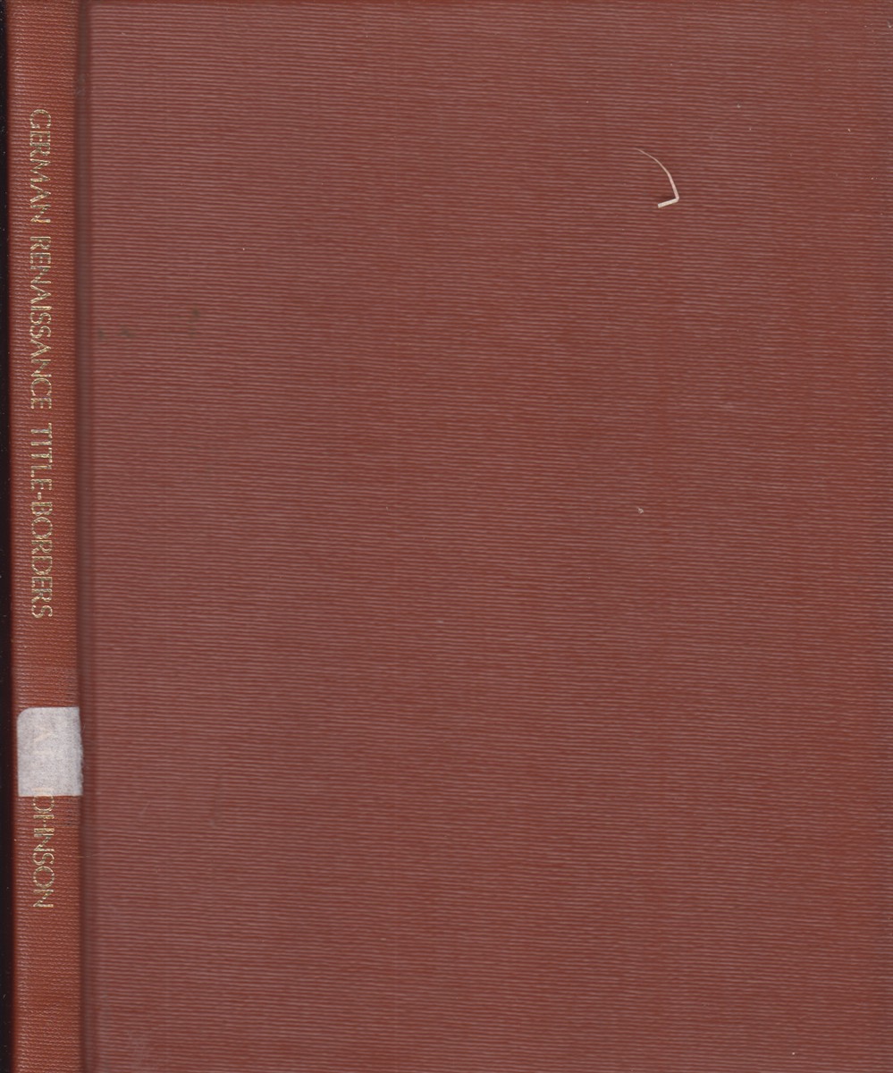 Facsimiles And Illustrations No. 1 German Renaissance Title-borders by ...