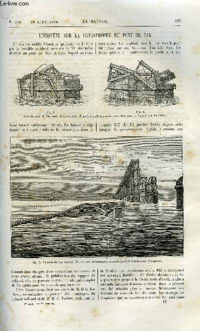 La nature n° 378 - L'enquête sur la catastrophe du pont de Tay par L ...