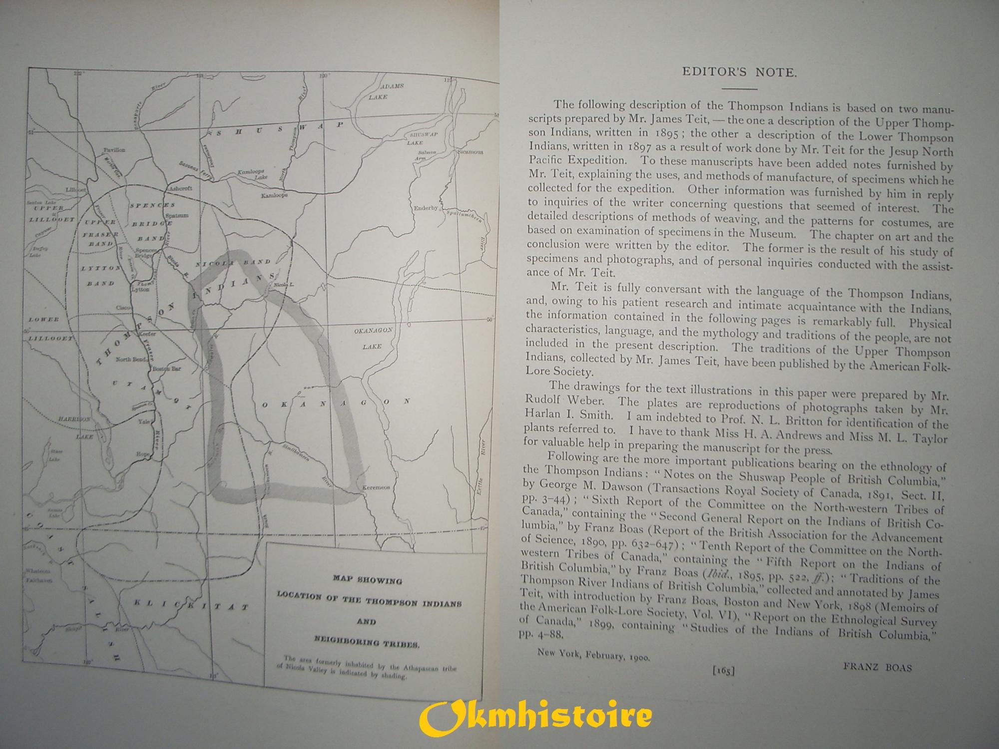 THE THOMPSON INDIANS OF BRITISH COLUMBIA --------- [ The Jesup North ...