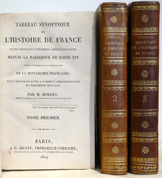Tableau synoptique de l'histoire de France et des principaux évènemens ...