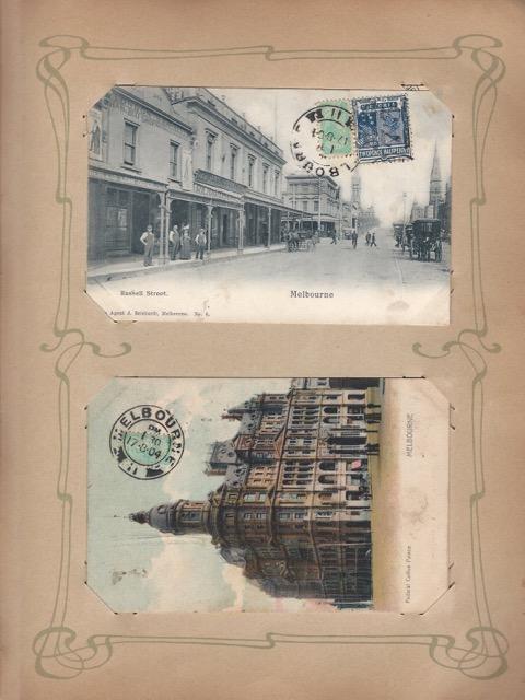 Collection of postcards from all over the world, many with postmarks ...