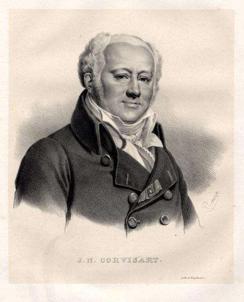 Portrait, Brustbild, Lithographie, 25.5 x 21 cm. von Corvisart, Jean ...