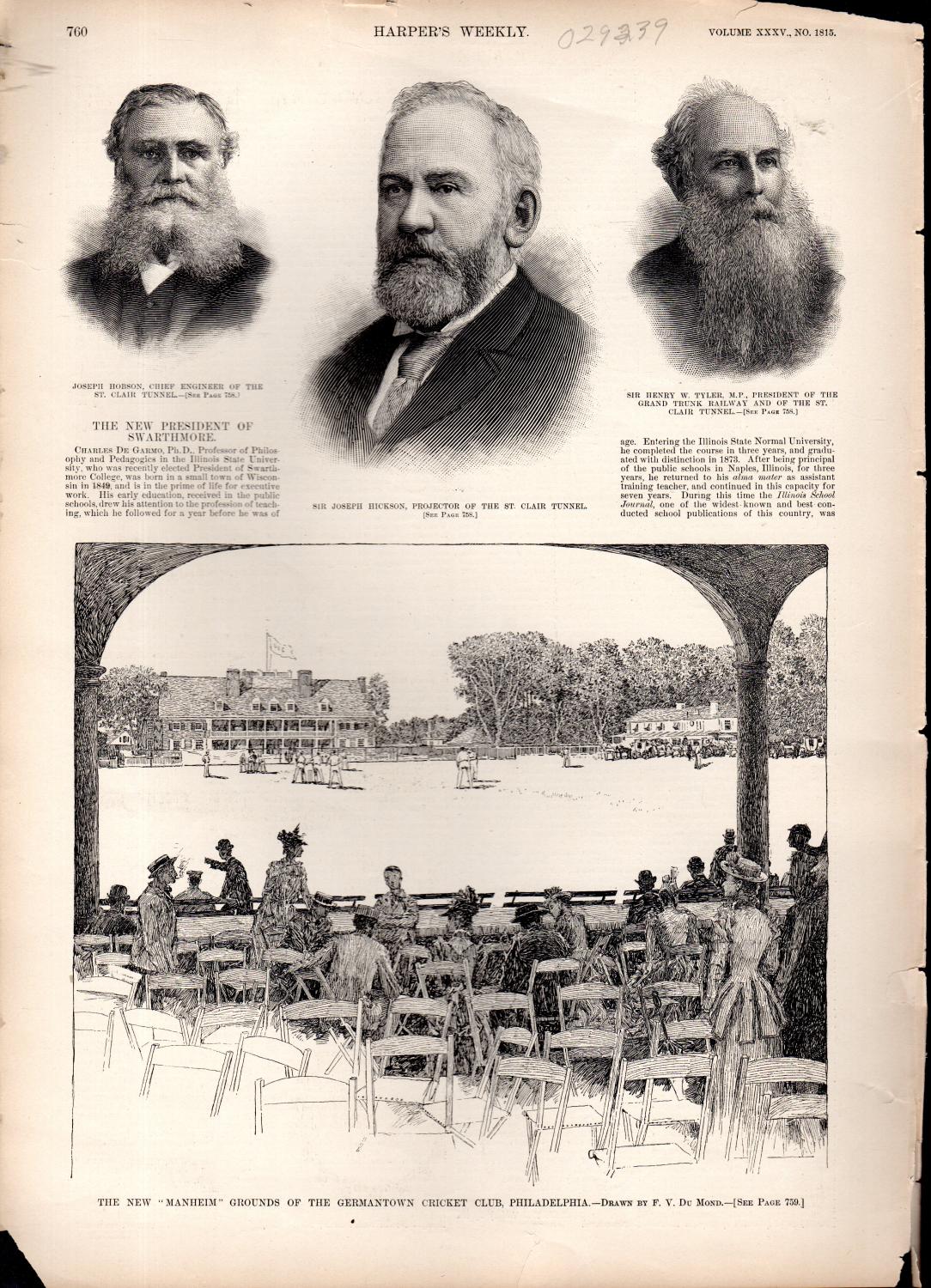 PRINT: "The New 'Manheim' Grounds of the Germantown Cricket Club ...