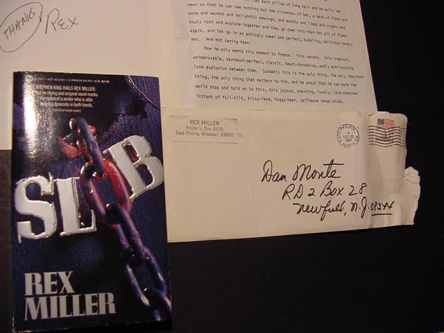 Slob (SIGNED Plus SIGNED LETTER) by Miller, Rex: Fine Soft Cover (1987 ...