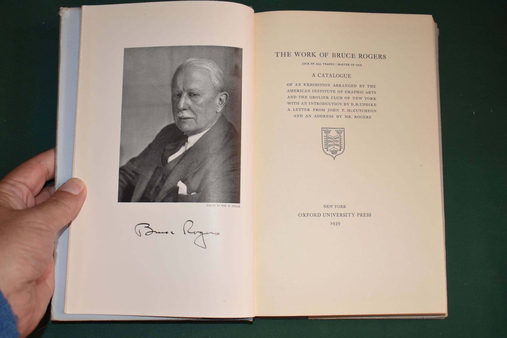 The Work of Bruce Rogers. A Catalogue of an Exhibition arranged by the ...