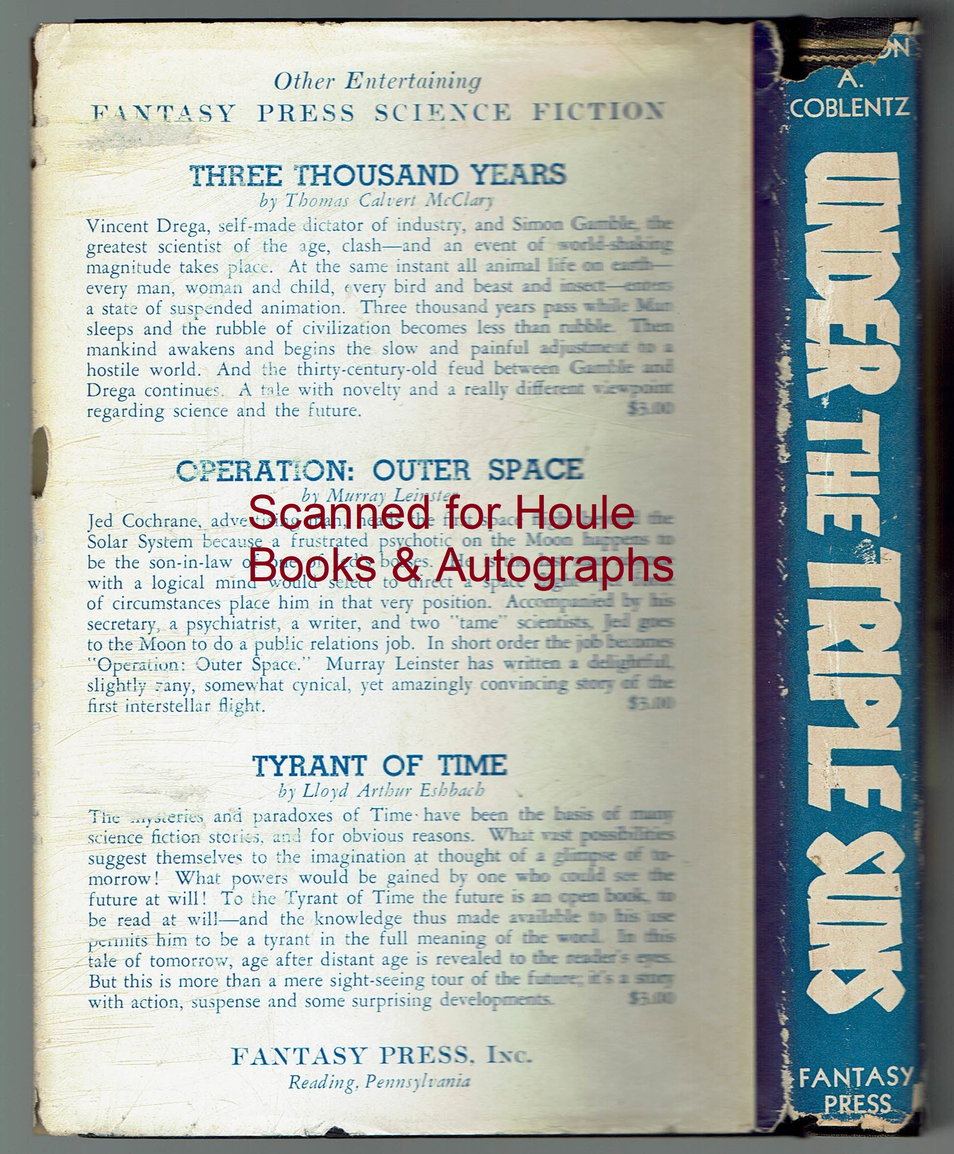 Under the Triple Suns by COBLENTZ, Stanton A.: Very Good Hardcover ...